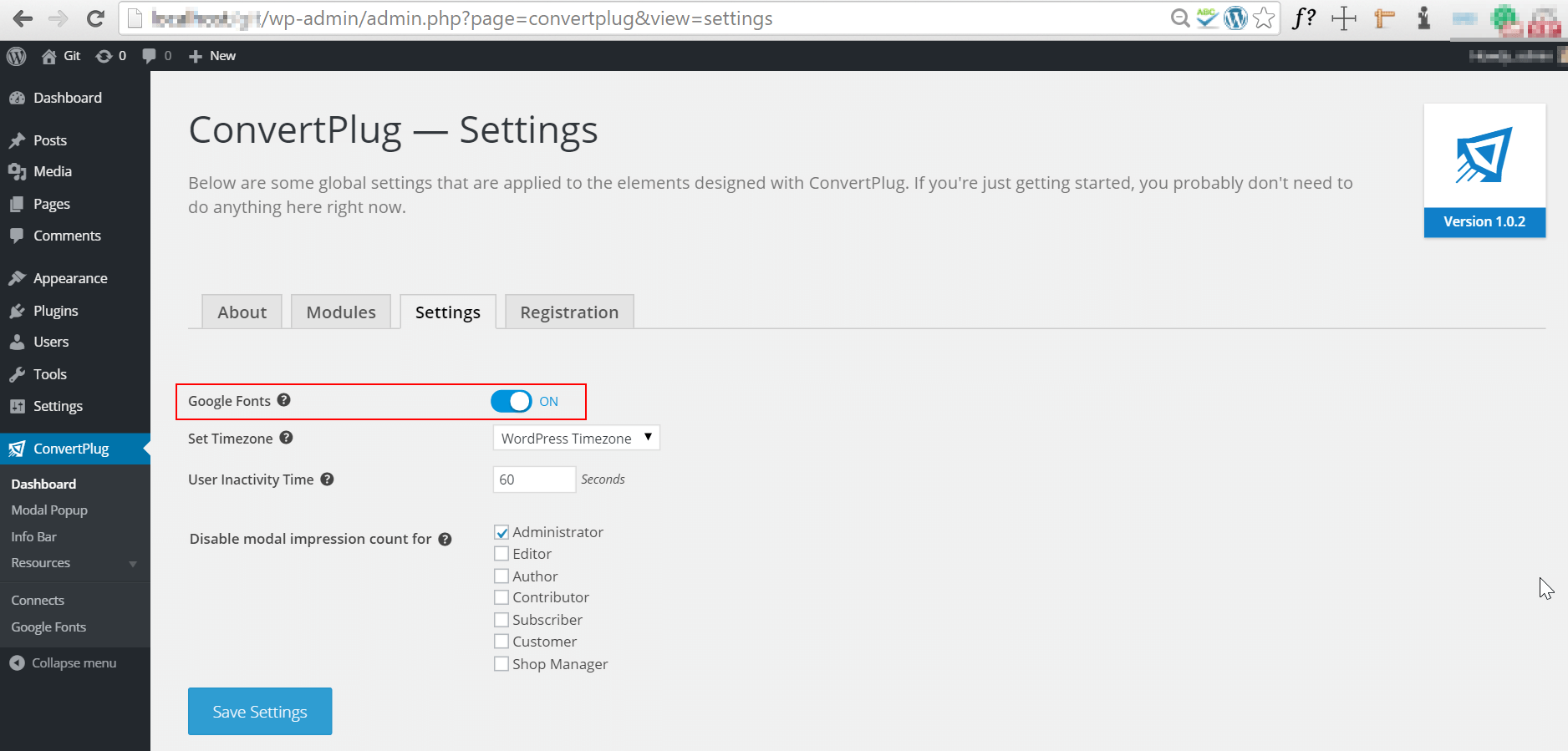 Disable loading of Google Fonts CSS from frontend - ConvertPlus